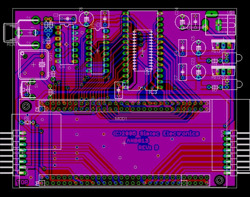 Simtec Electronics - Support - AN0013 - TV video output for the EB675001DIP